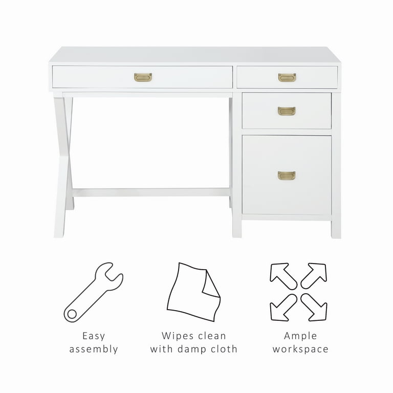 Linon white desk store