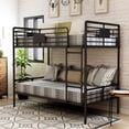 Furniture of America Bryon Metal Twin over Twin Bunk Bed in Antique ...