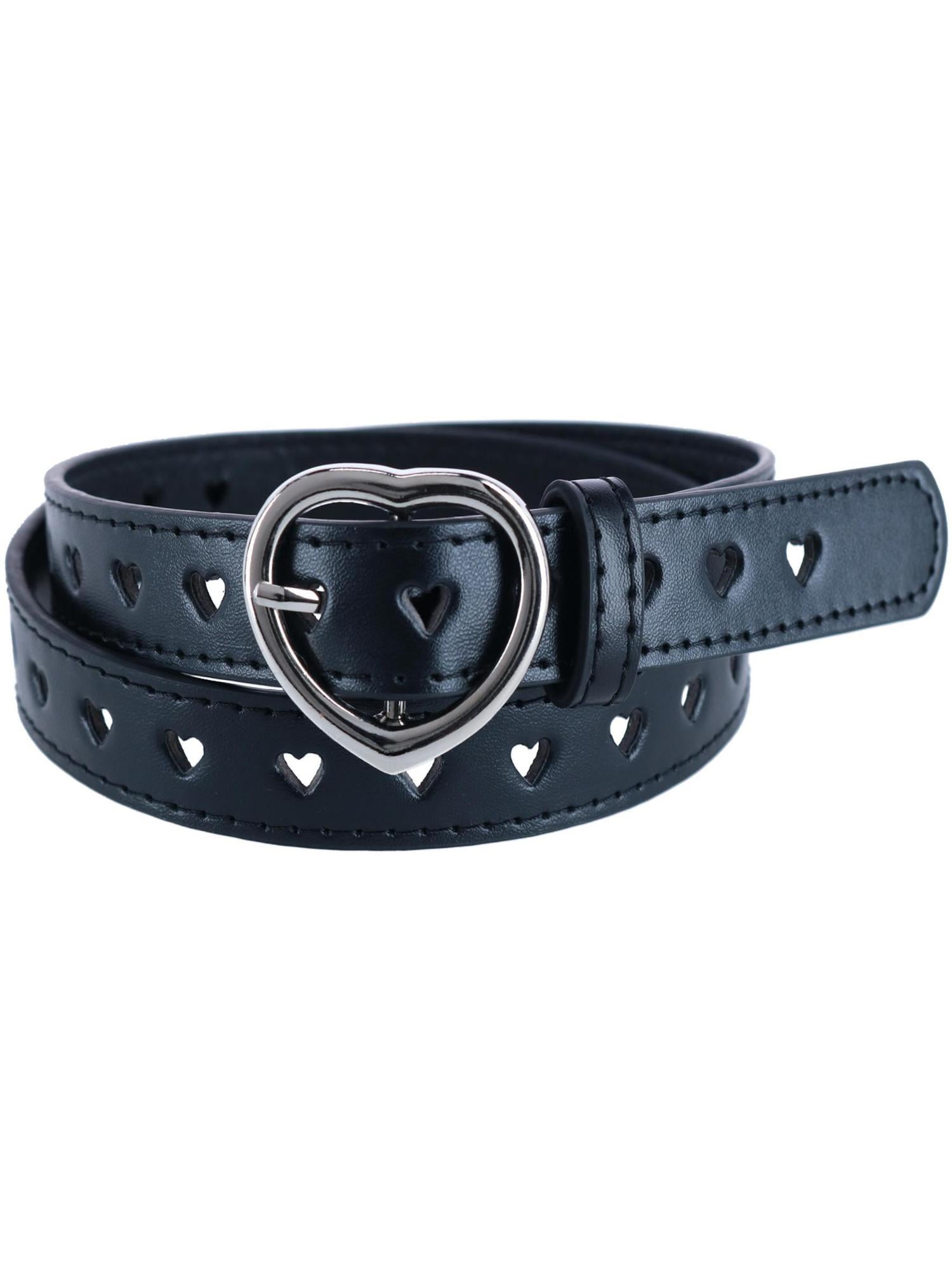 CTM Girls Love Heart Punched Hole Belt - Walmart.com