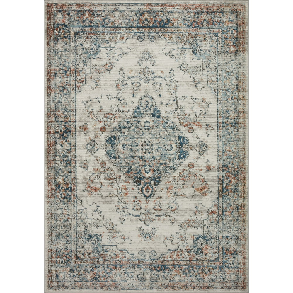 Loloi II Bianca Collection BIA-10 Ivory / Ocean, Abstract Area Rug 18 ...