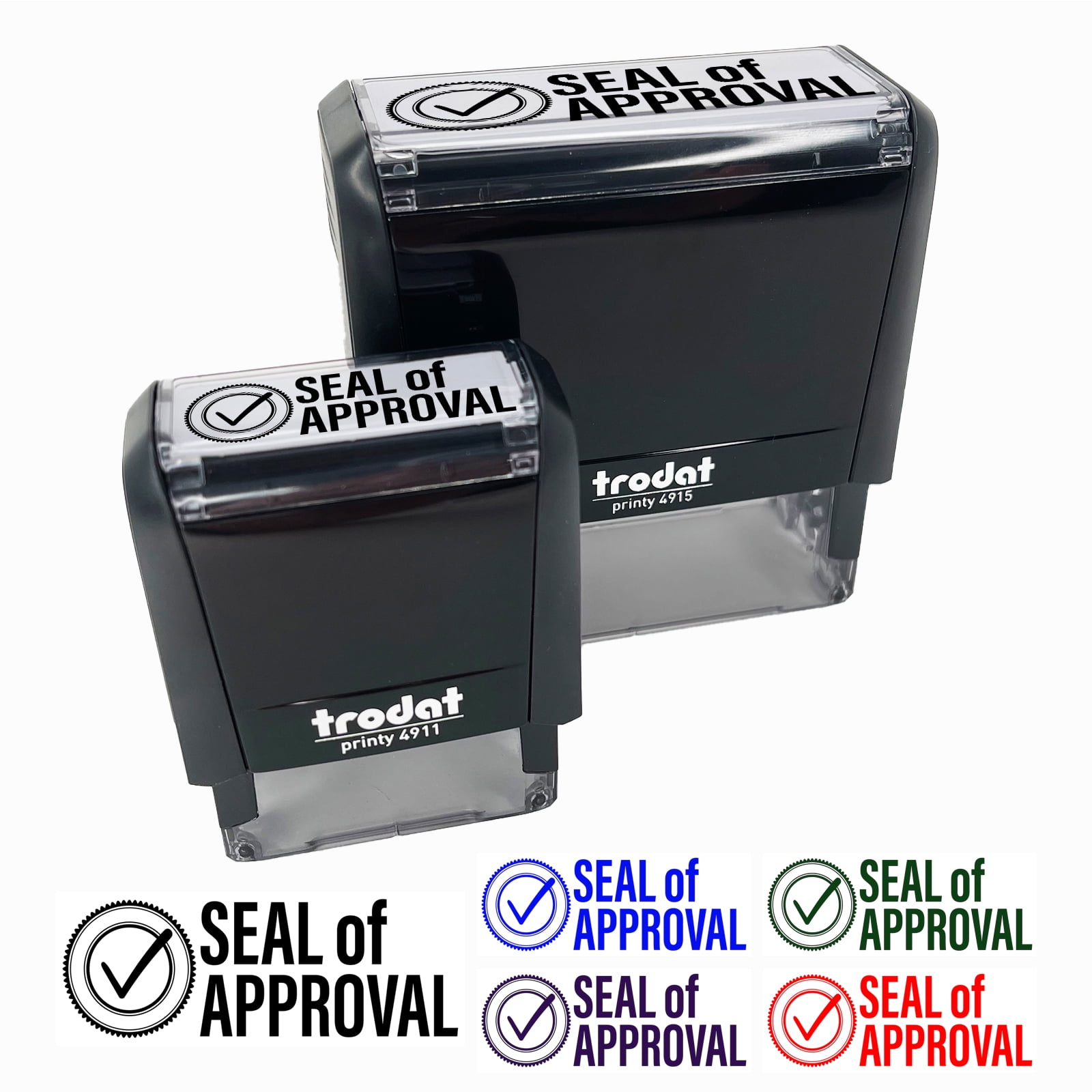 Seal of Approval Check Mark Checkmark Self-Inking Rubber Stamp Ink ...