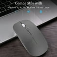 Uciefy Wireless Mouse Rechargeable Optical Mouse Slim Silent Mouse with ...