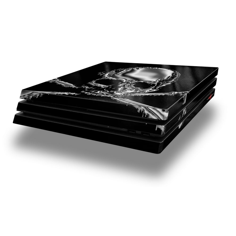 WraptorSkinz PS4 Pro Skin Wrap Chrome Skull on Black - Decal Style Skin ...