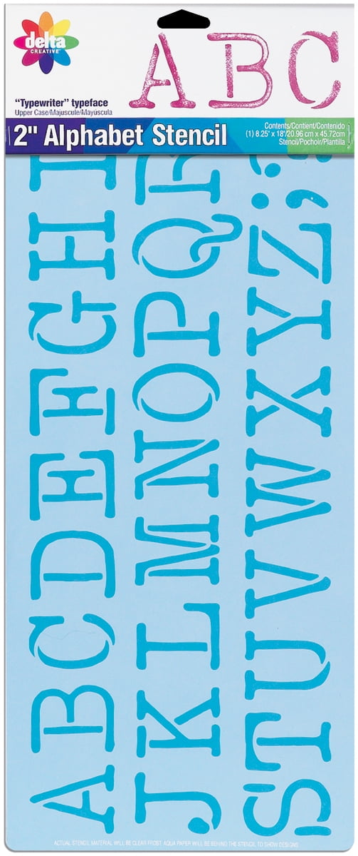 Stencil Magic Decorative Stencils-2" Typewriter Uppercase 8.25"X18 ...