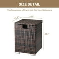 Patio Gas Tank Box, Rattan Propane Storage Box, Dark Brown, TE2356 ...