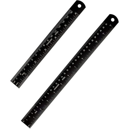 Metal Ruler Kit 12 Inch and 6 Inch, Stainless Steel Rulers with ...