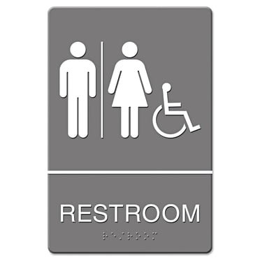 Headlines Outdoor Plastic Restroom Signs - Walmart.com