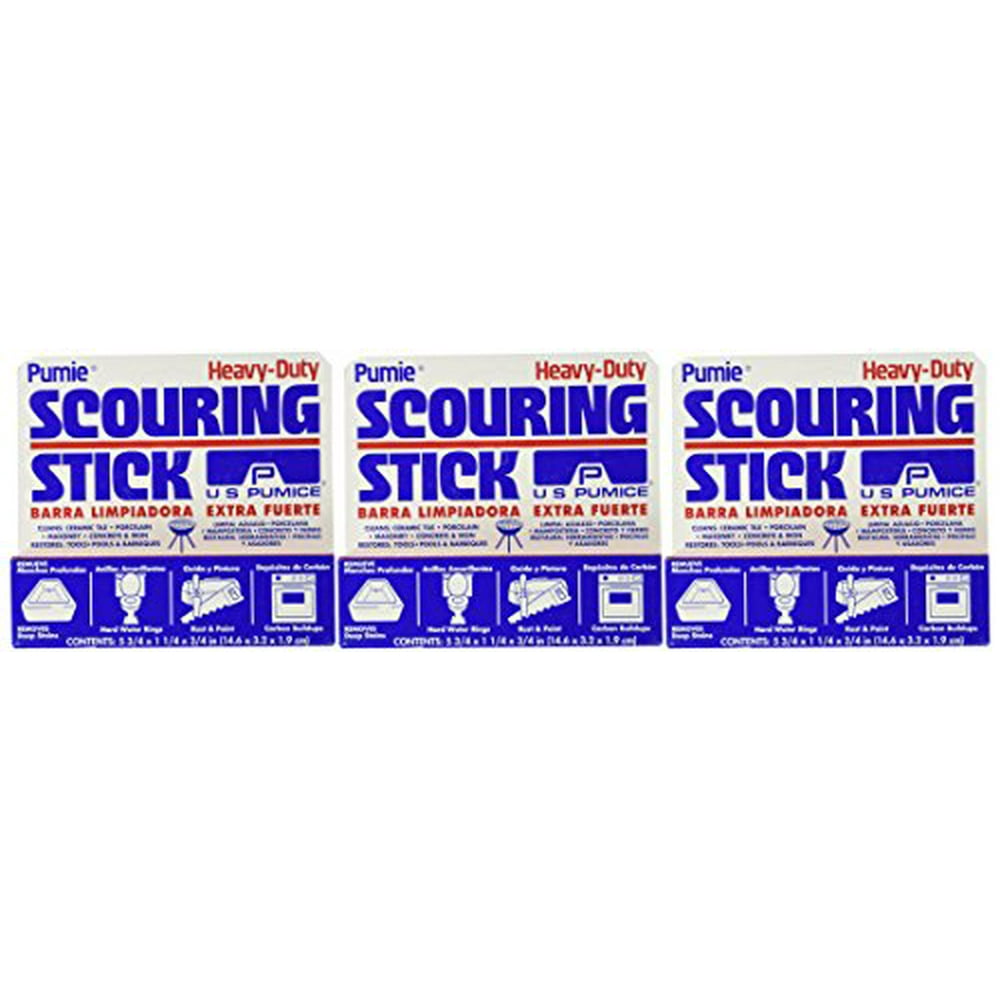 U.S. Pumice Heavy Duty Scouring Stick, 3 Pack, Pumie Pummis Stone ...