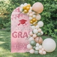 Arch Backdrop 4 Ft, Pink Graduation Spandex Stretch Fitted Arch Cover ...