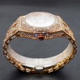 Luxury Diamond Watch for Men Fashion Silver Stainless Steel Hip Hop ...