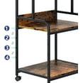 3-Tier Mobile Printer Stand with Storage, Suitable for Press Scanner ...