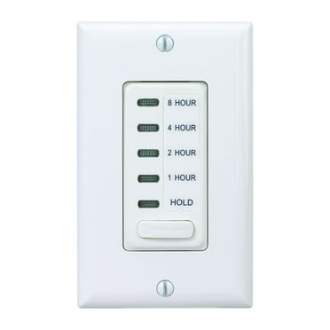 EI220W 1/2/4/8 Hour SPST 1800-Watt In-Wall Countdown Timer, White ...