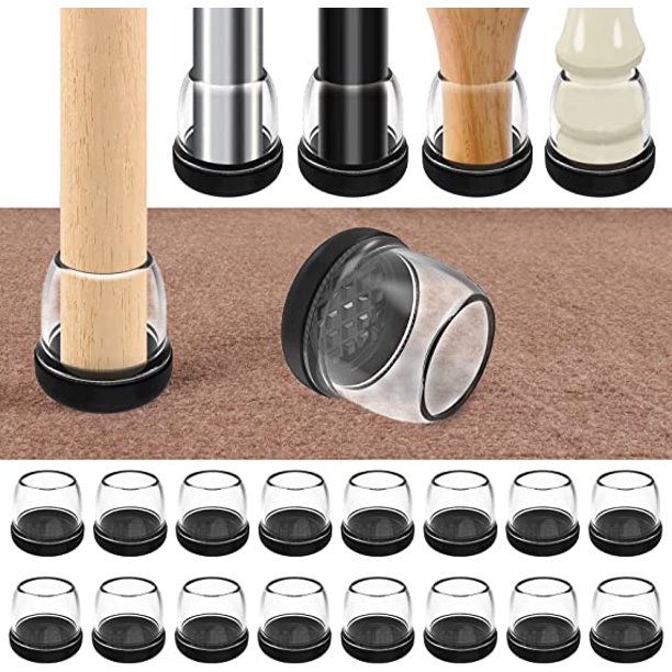 Ezprotekt 24 Pcs Chair Leg Sliders for Carpet,Furniture Movers Sliders ...