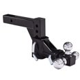 Gymax 3-Ball Swivel Adjustable Drop Turn Trailer Tow Hitch Mount for 2 ...