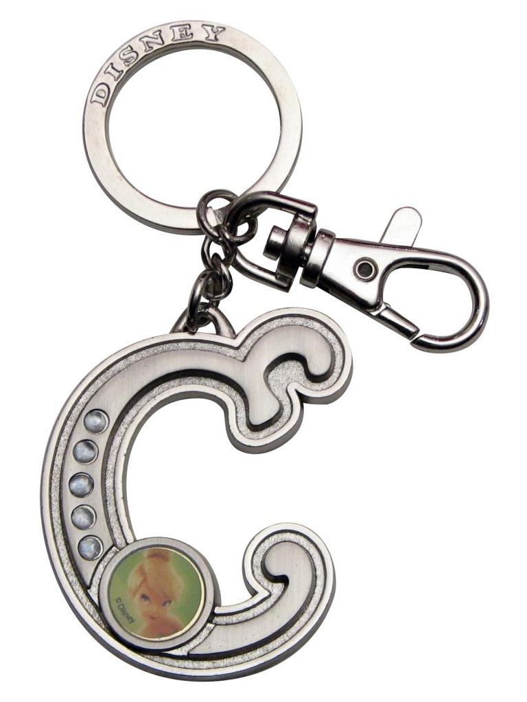 Tinker Bell Letter C Pewter Keyring - Walmart.com