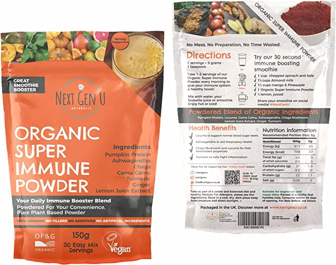 NGU Super Immune Powder Dietary Supplement 150 g W/ Chaga Mushroom ...