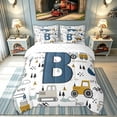 meiyoeat Construction Letter B Full Size Bedding Sets for Kids, Cartoon ...