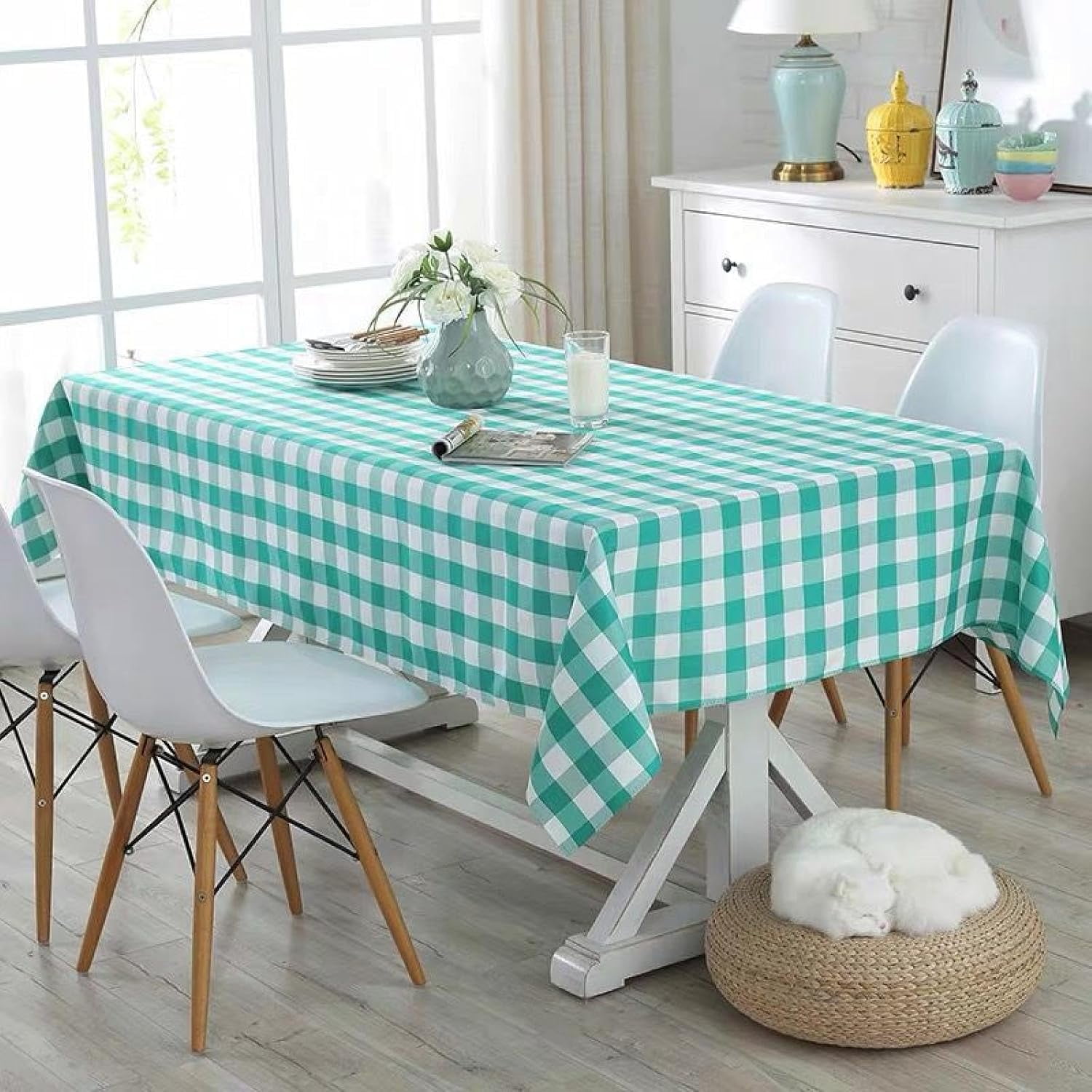 Checkered Tablecloth Vibrant Color Available in Multiple Options ...