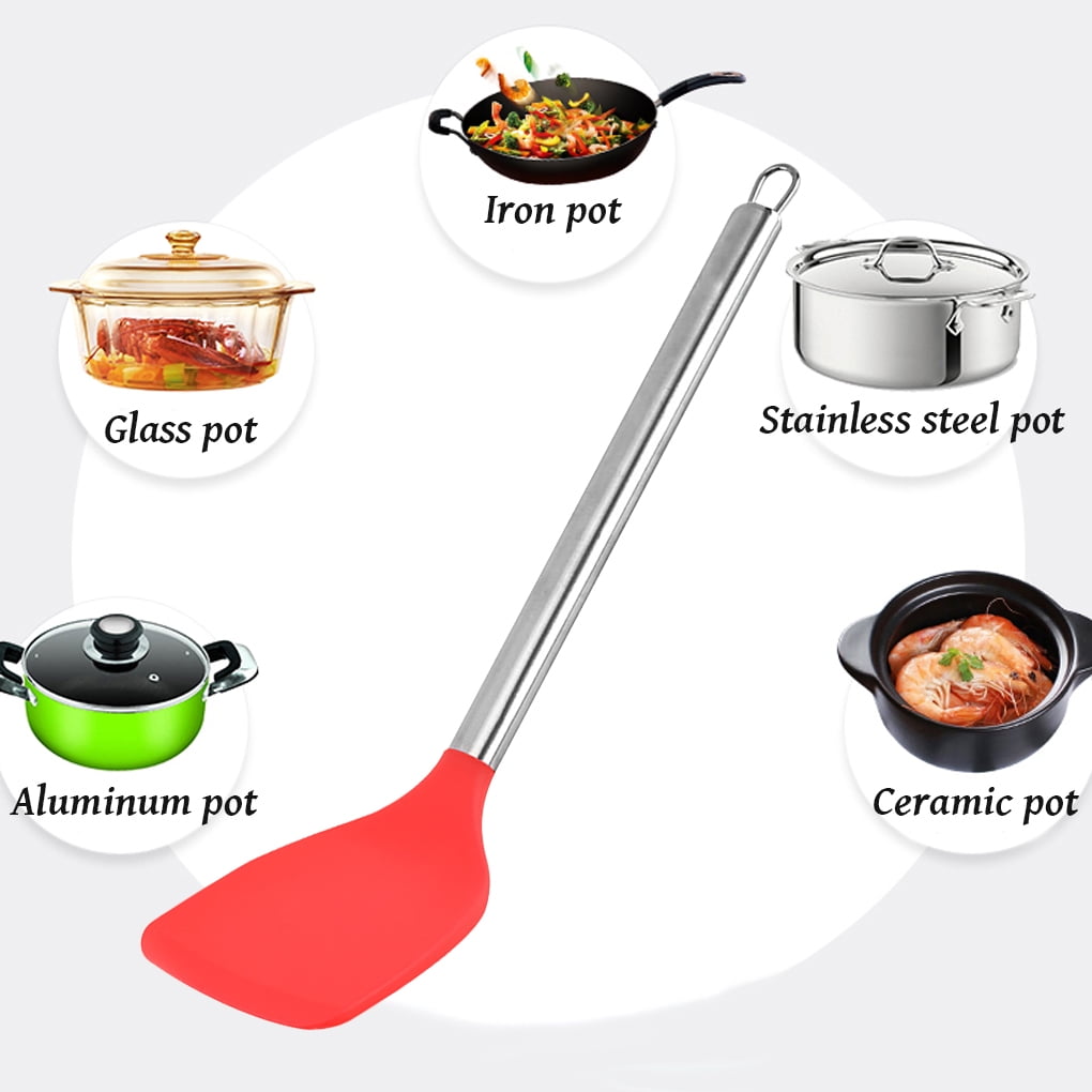 Silicone Spatula, Solid Kitchen Turner Heat-Resistant Flexible Non ...