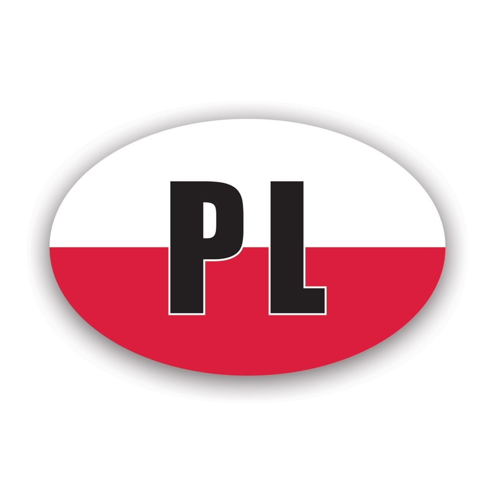 Poland Oval Sticker Decal - Self Adhesive Vinyl - Weatherproof - Made ...