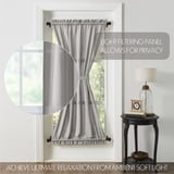 VHC Brands Farmhouse 72"x40" Door Panel Grey Rod Pocket Burlap Window ...