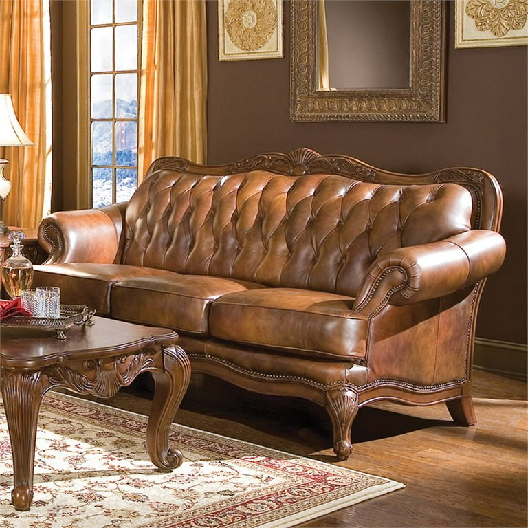 Leather Tufted Sofa | Cabinets Matttroy