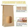 BagDream 50Pcs Kraft Bakery Bags with Window, 3.54x2.36x6.7 inches, for ...