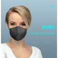 50 Pcs KN95 Face Mask Dental-Protection 5 Layer-Ply Ear Loop Black ...