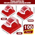 100 Pcs Adhesive Cable Wire Clips, Outdoor Light Clips, Cord Management ...