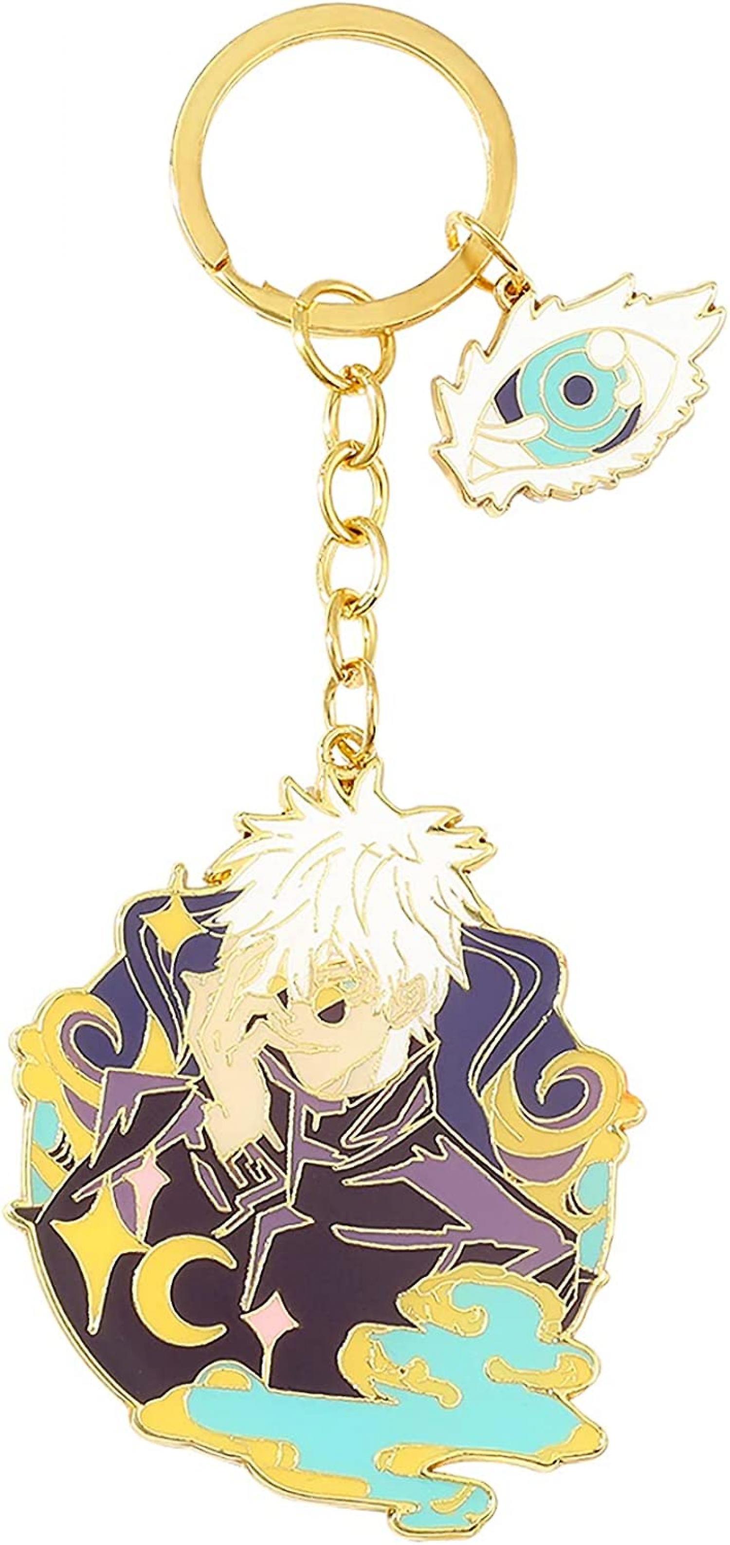 Pack Of 2 Anime Keychain, Jujutsu Kaisen Figure Enamel Pendant Key ...