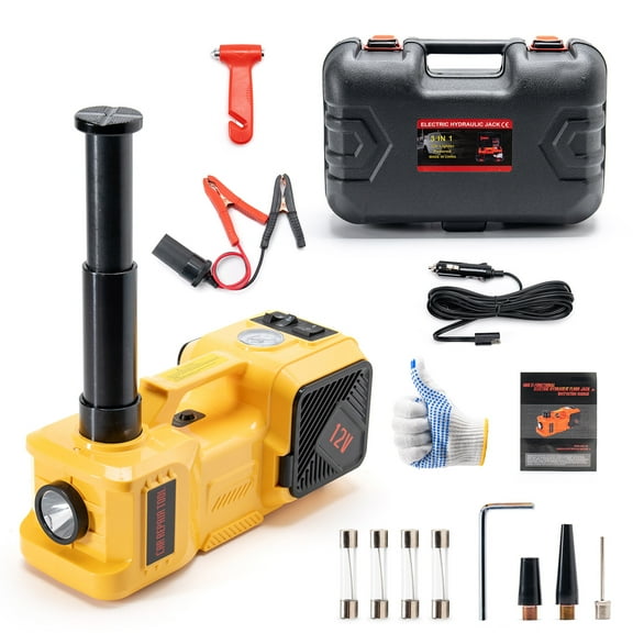 5 Ton Hydraulic Car Jack 11023 LBS Portable Electric Jack with Built In ...
