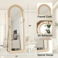 Anyrose 63"x24" Arched Full Length Mirror Round-Edge Floor Mirror With ...