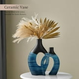 Puseky Set of 2 Hollow Ceramic Vases in Off Beige - Ideal for Weddings ...