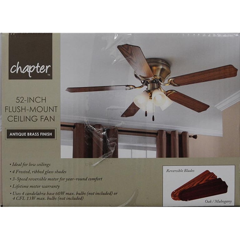 Chapter 52 Flush Mount Ceiling Fan | Shelly Lighting