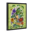 Stupell Industries Terrarium Bug Garden Black Framed Floater Canvas ...