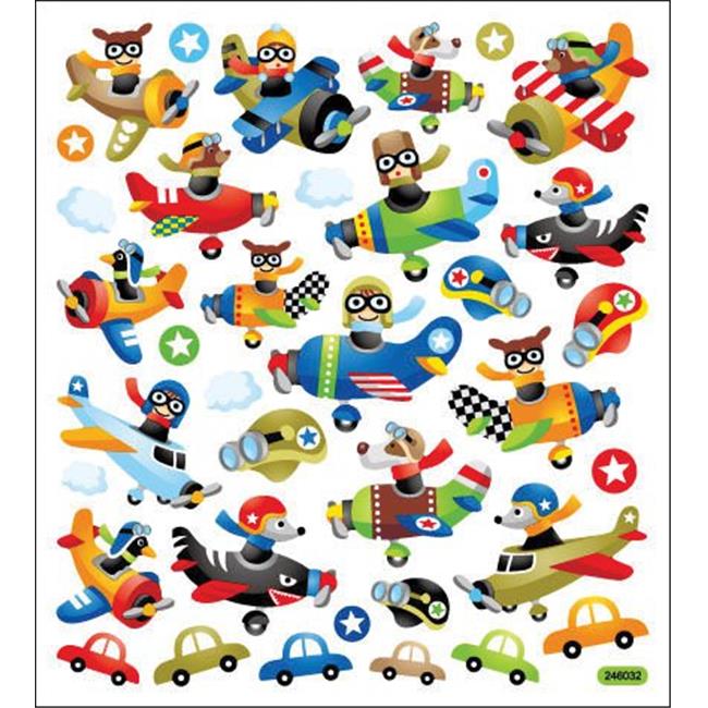 Multicolored Stickers-Airplanes - Walmart.com