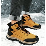 TOPIO Men's Winter Snow Hiking Boots with Faux-Fur Lining and PU ...