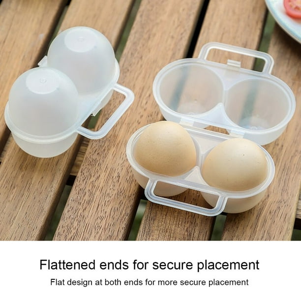 justharion Portable Egg Storage Box 2 Grids Eggs Container Dispenser ...