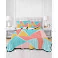 Abstract Triangles Quilts Bedding Set Full Size Art Pastel Mosaic ...