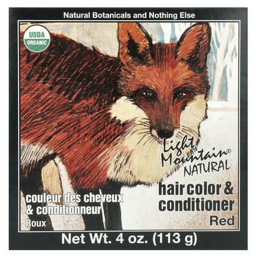 Light Mountain Organic Natural Hair Color Conditioner Light Red 4 oz ...