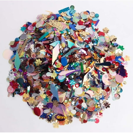 WEIS 200 Gram Mixed Sequins and Spangles,Assorted Shapes,Color and ...