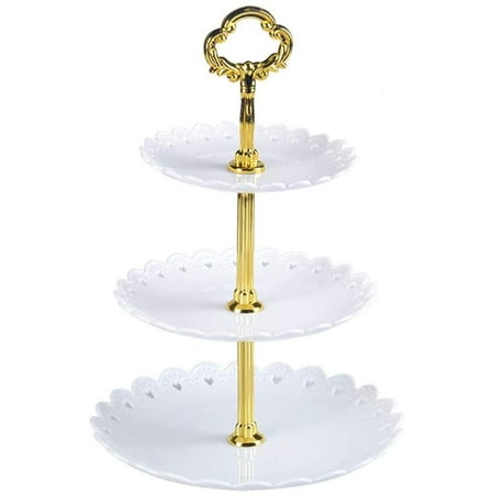 3 Tier Round Serving Tray Platters, Appetizer or Dessert Cupcakes And ...