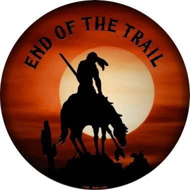 End of The Trail Circular Wall Sign and Coaster Set - Walmart.com
