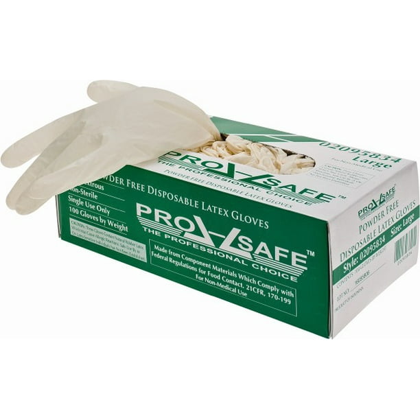 PROSAFE POWDERFREE LATEX DISPOSABLE GLOVE - Walmart.com - Walmart.com