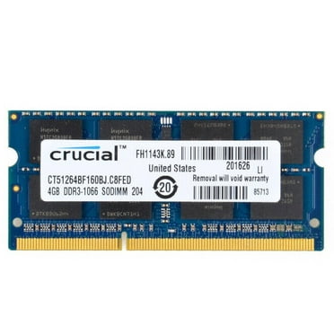 Crucial 4GB DDR3L PC3L-12800 SODIMM PC 1600 MHz DDR3 Laptop Memory RAM - Walmart.com