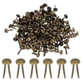 Paper Fasteners, 100 Pcs Round Brass Brads for Crafts, 3x6mm Metal Two ...
