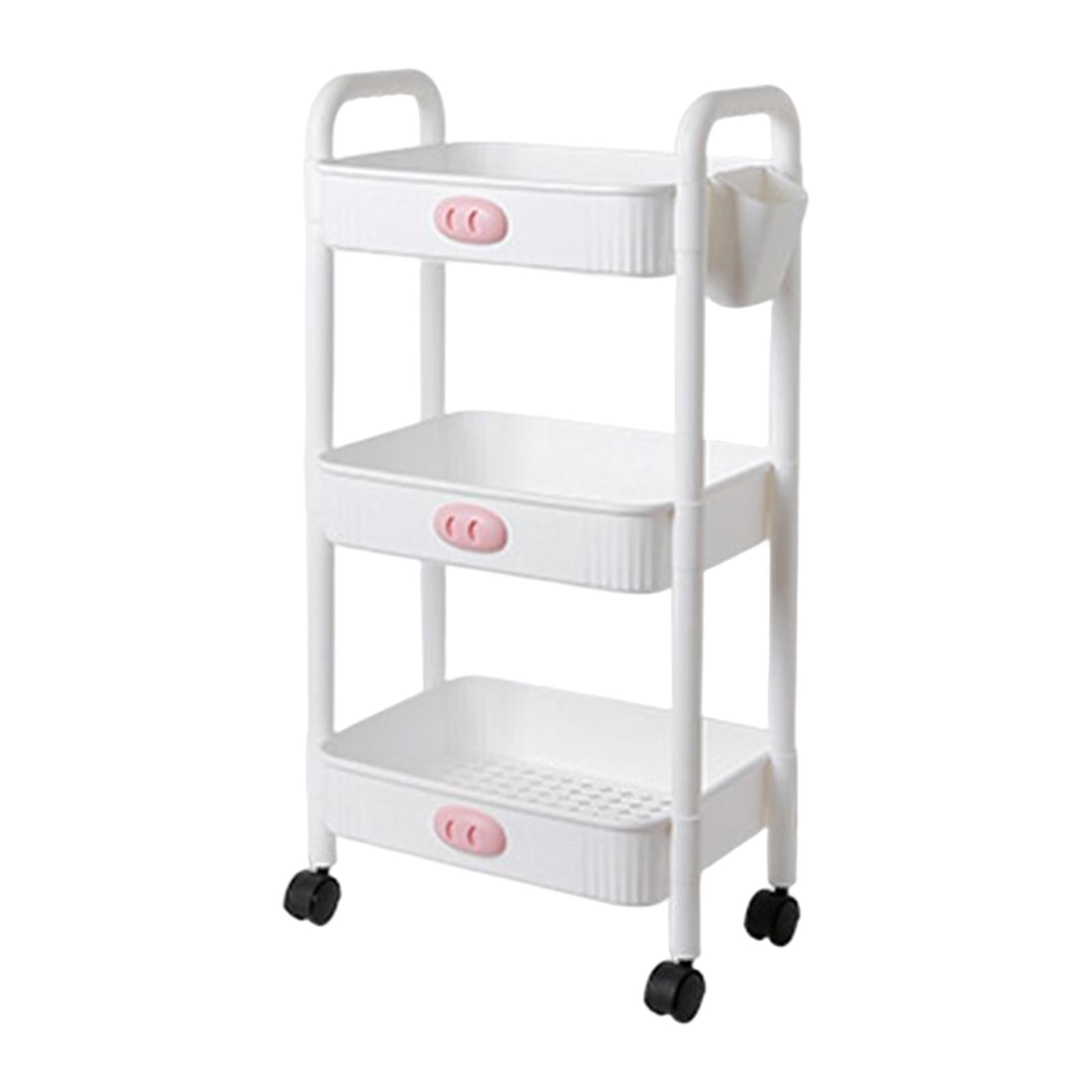 Durable Storage Trolley Organizer Movable Practical Caster Cart ...