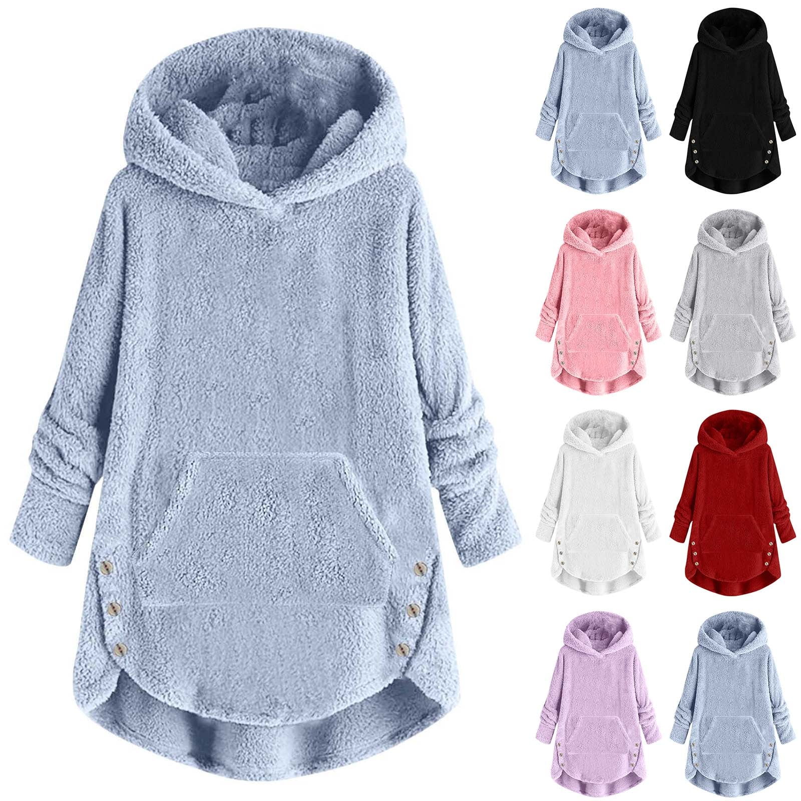 Click here for Jinhomg Girls Fleece Sherpa Hoodies Oversized Warm... prices