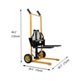 Small Manual Forklift Hydraulic Stacker, Portable Material Lift Truck ...