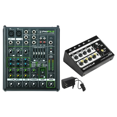 Mackie PROFX4v2 Pro 4 Channel Compact Mixer w/ FX PROFX4 V2+8-Channel ...